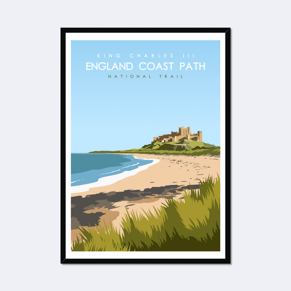 King Charles III England Coast Path National Trail Poster – A Trail To ...