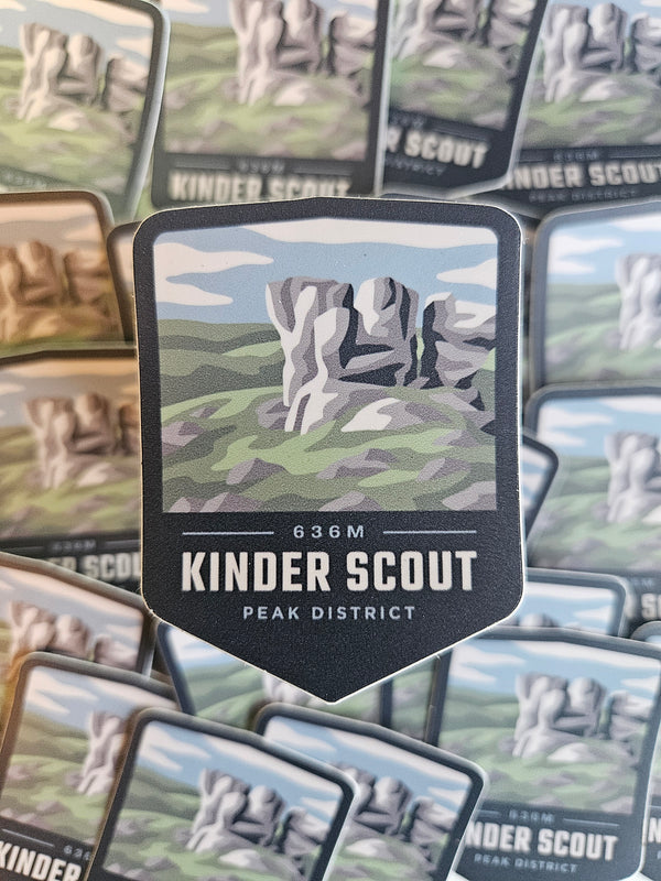 Kinder Scout Sticker – A Trail To Remember Ltd